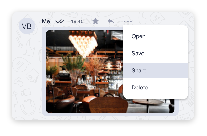 Sharing messages in Desktop app – PeerOne