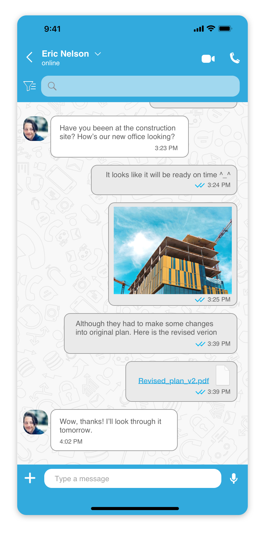 Sending messages and media in iOS – PeerOne
